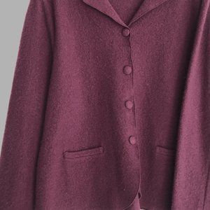 April Cornell | Jackets & Coats | Nwt April Cornell Eggplant Wool ...